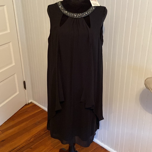 SLNY | Dresses | Slny Black Chiffon Dress | Poshmark
